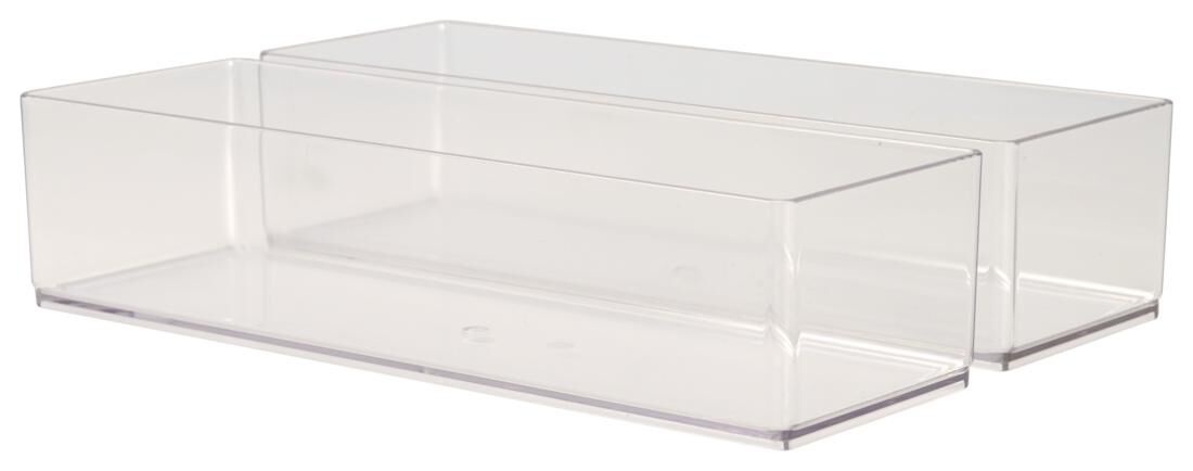 2 petits bacs transparents M - HEMA