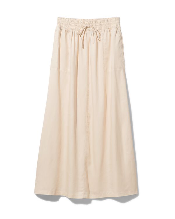 Damen-Rock Livia, lang eierschalenfarben - HEMA