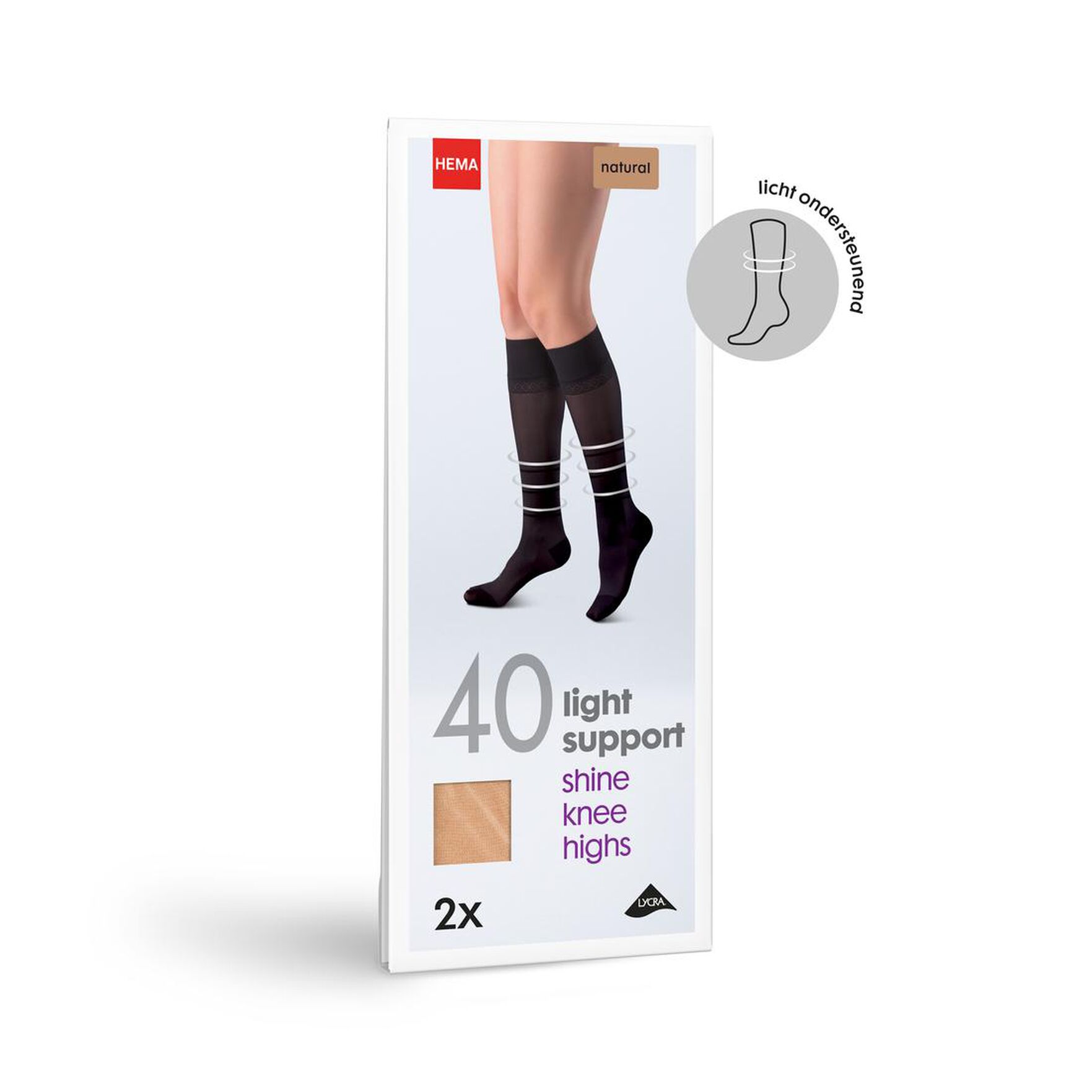 2-pak ondersteunende kniekousen - HEMA