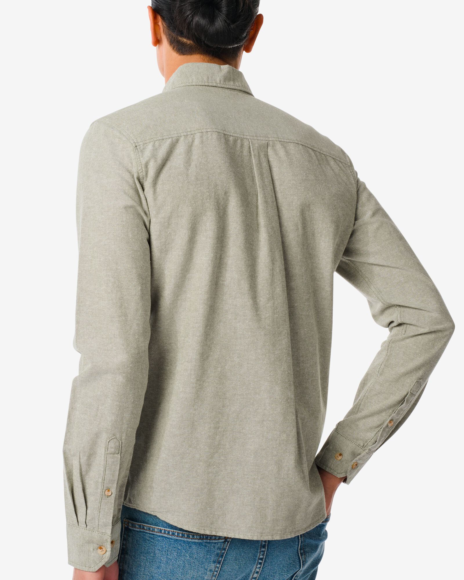 Herren-Oberhemd grün - HEMA