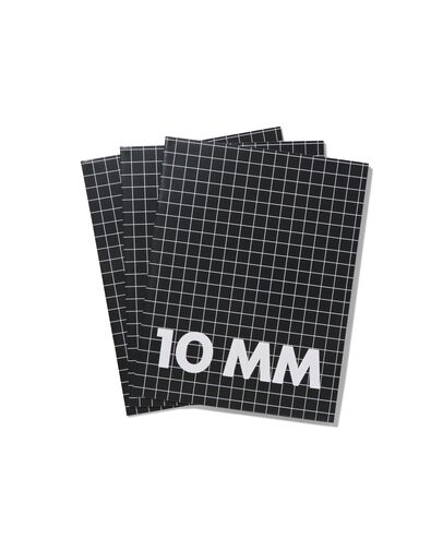 3er-Pack Hefte – 16.5 x 21 cm – kariert – 10 mm Karo - HEMA