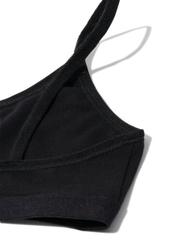 Teenager-Bralette, Baumwolle mit Elasthan schwarz - HEMA