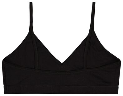 Teenager-Bralette, Baumwolle mit Elasthan schwarz - HEMA