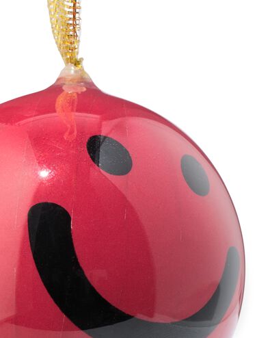 boule de Noël 6cm papier visage rouge - HEMA