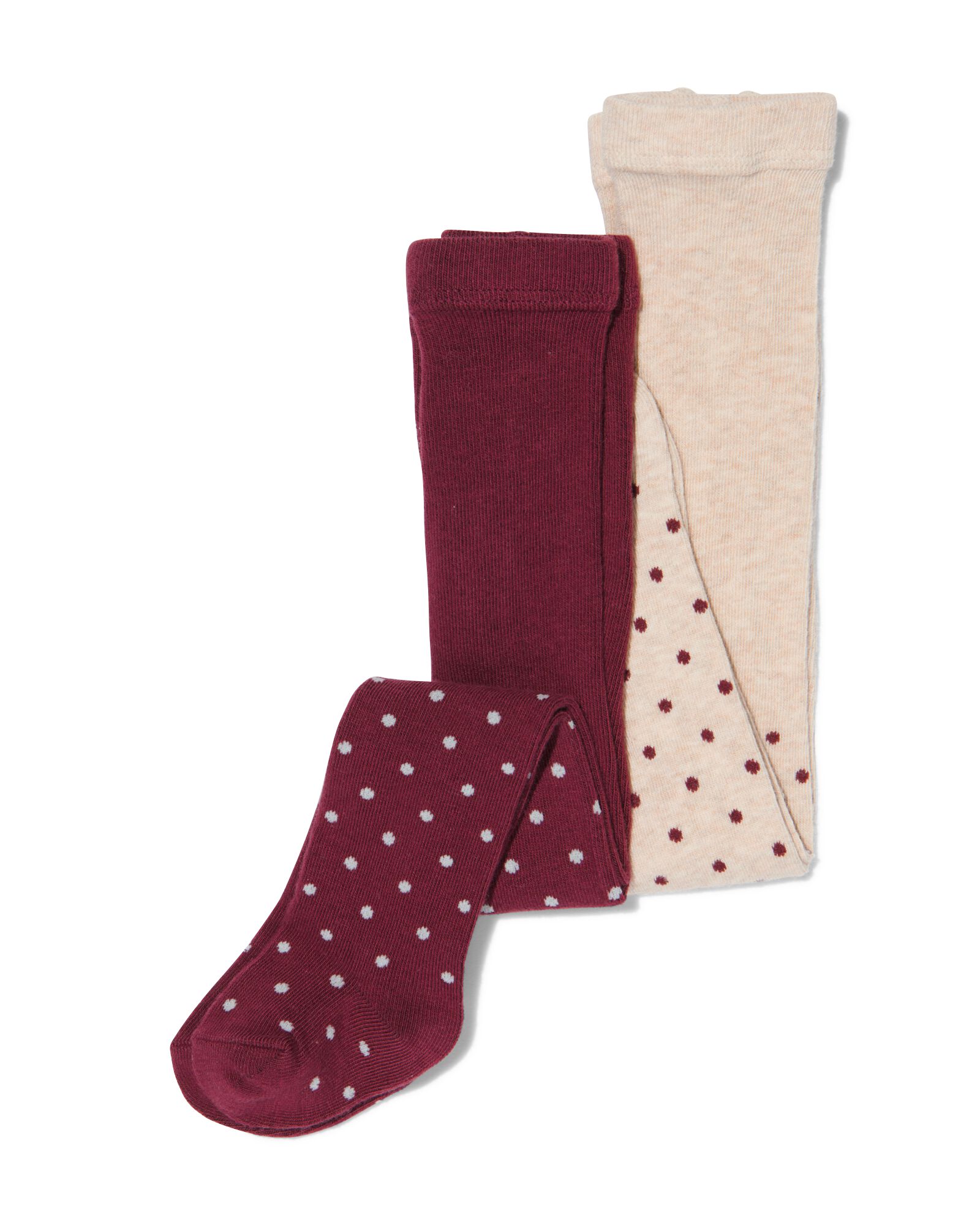 Baby-Strumpfhose mit Punkten - 2 Paar rosa - HEMA