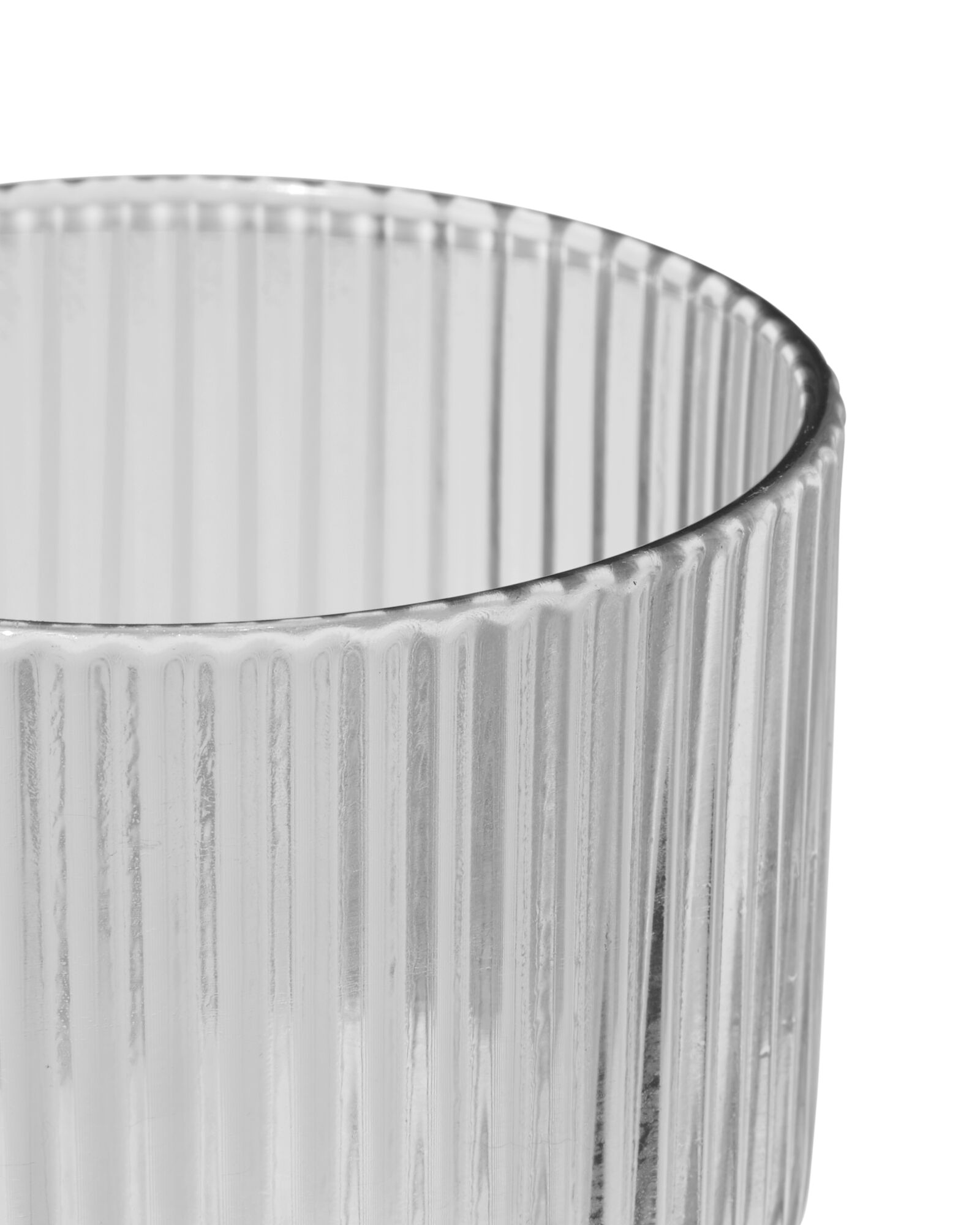 verre à eau Bergen rayure relief vert 270ml - HEMA