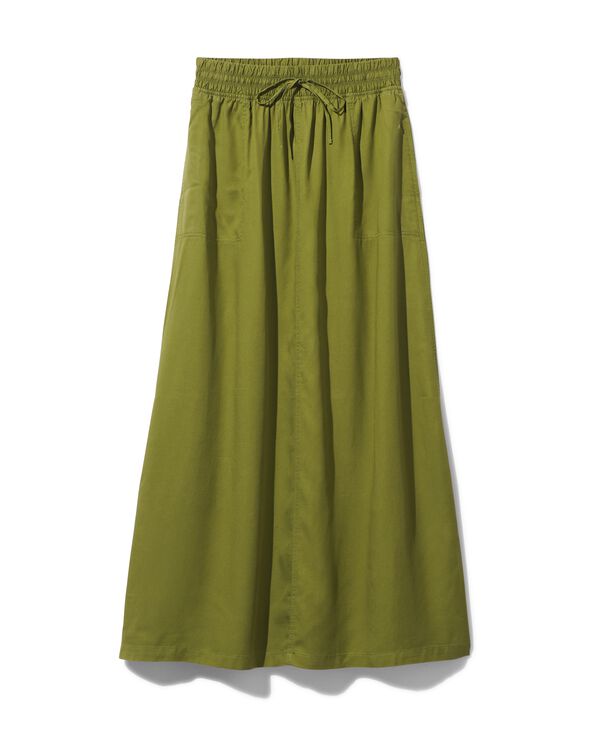 Damen-Rock Livia, lang dunkelgrün - HEMA