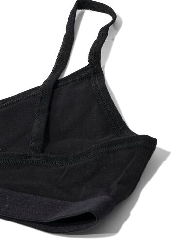 Teenager-Bralette, Baumwolle mit Elasthan schwarz - HEMA