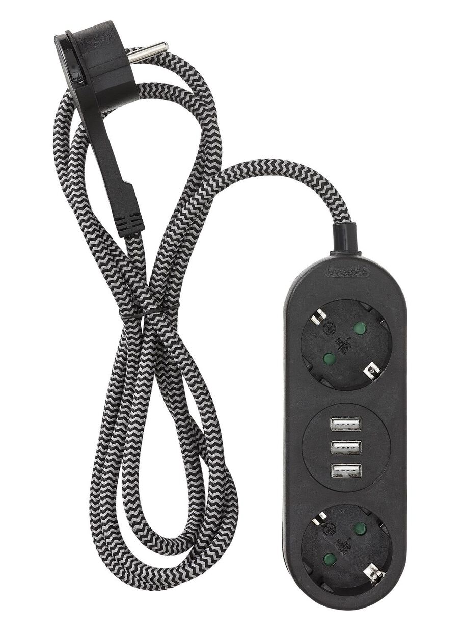 bloc multiprise USB 2 prises - HEMA