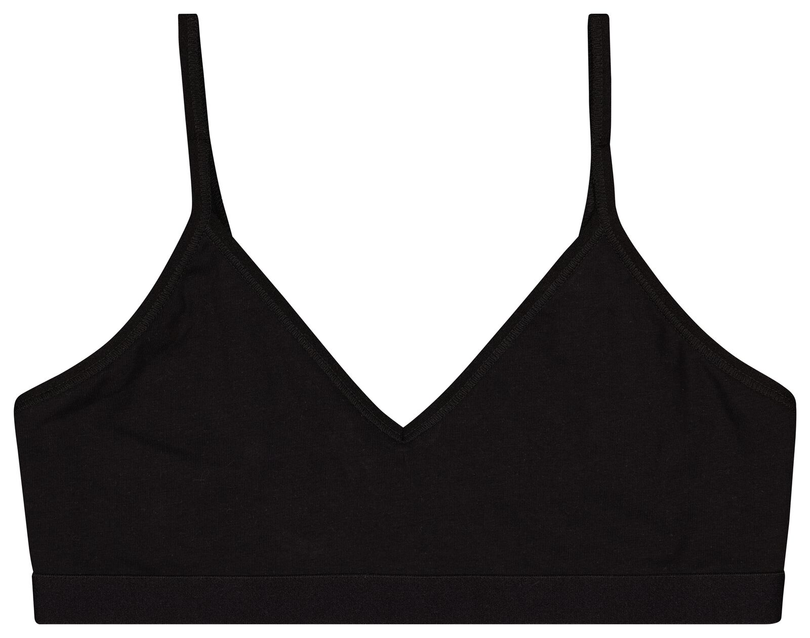 Teenager-Bralette, Baumwolle mit Elasthan schwarz - HEMA