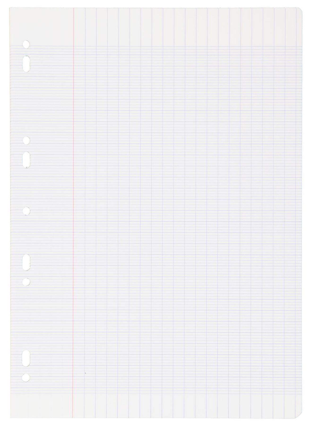 papier à classeur A4 - à grands carreaux (Seyès) - HEMA