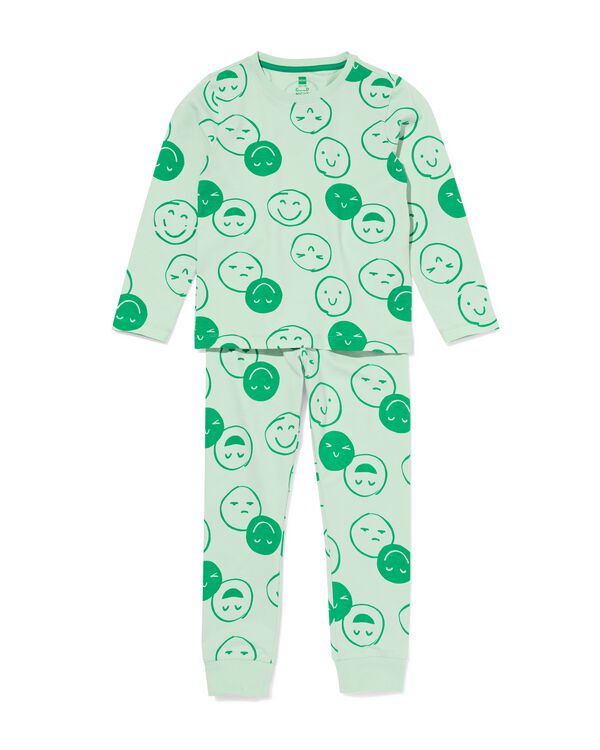 Kinder-Pyjama Gesicht hellblau - HEMA