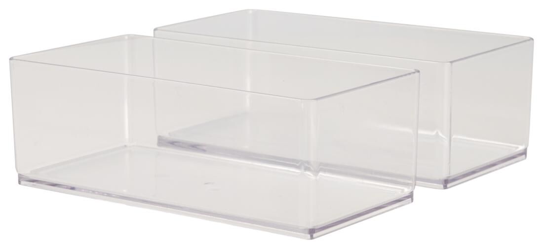 2 petits bacs transparents S - HEMA